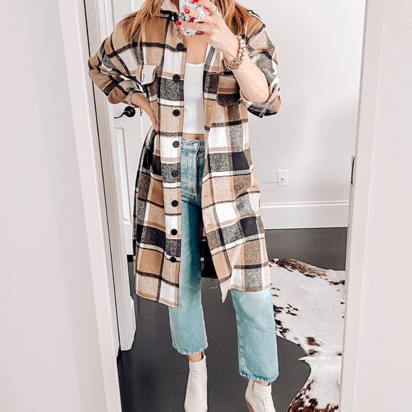 Jackets & Coats | Tartan Plaid Shacket Size Large | Poshmark